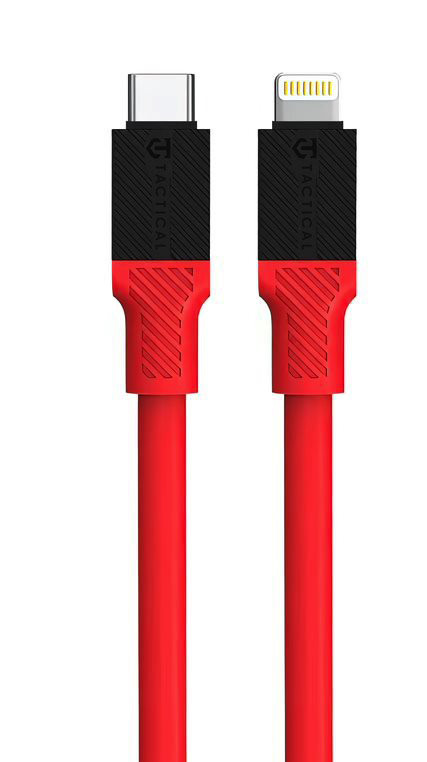 Tactical Fat Man Cable USB-C/Lightning 1m, 60W,Red | iSpace.cz