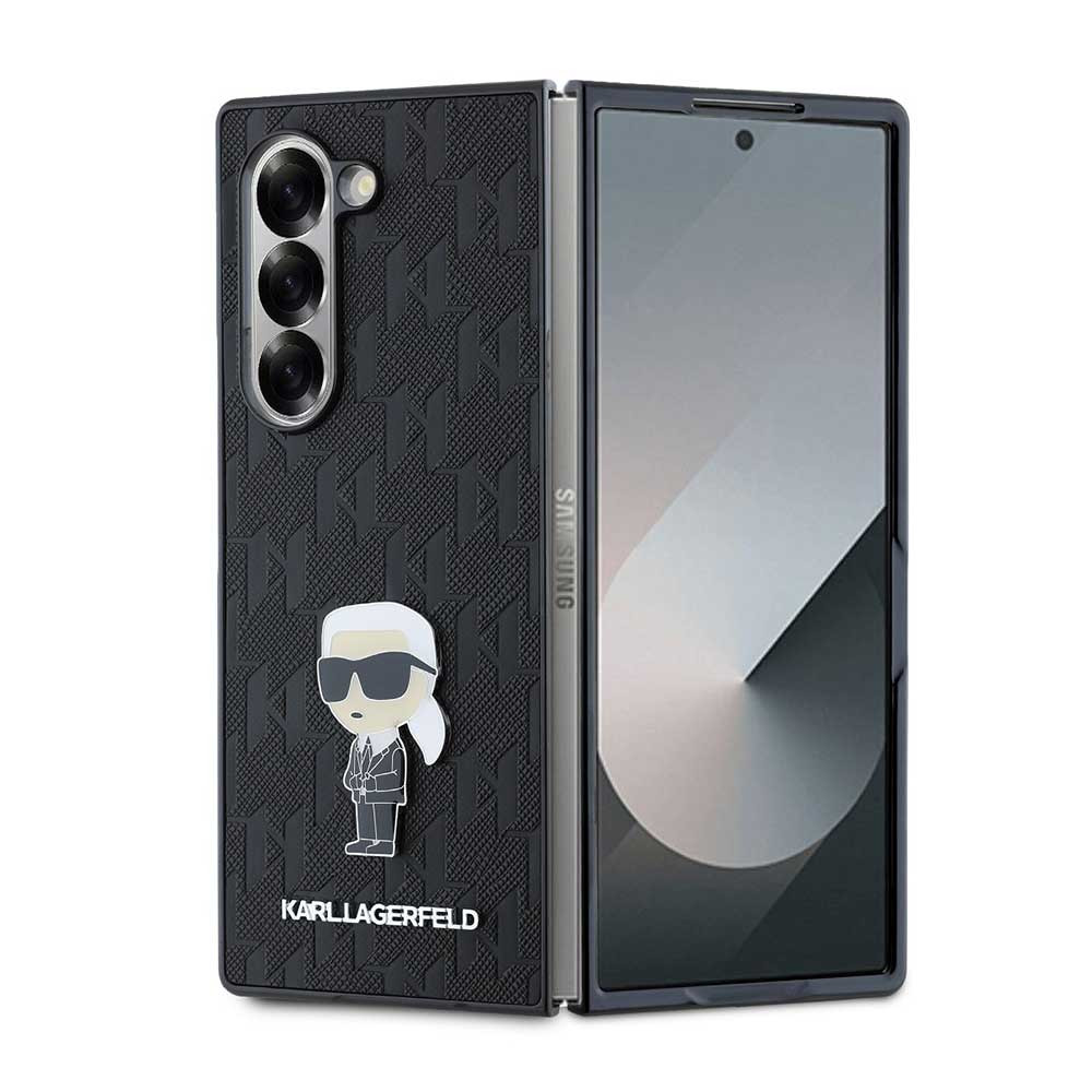 Karl Lag. Saffiano Monogram Ikonik Z Fold6, Black | iSpace.cz